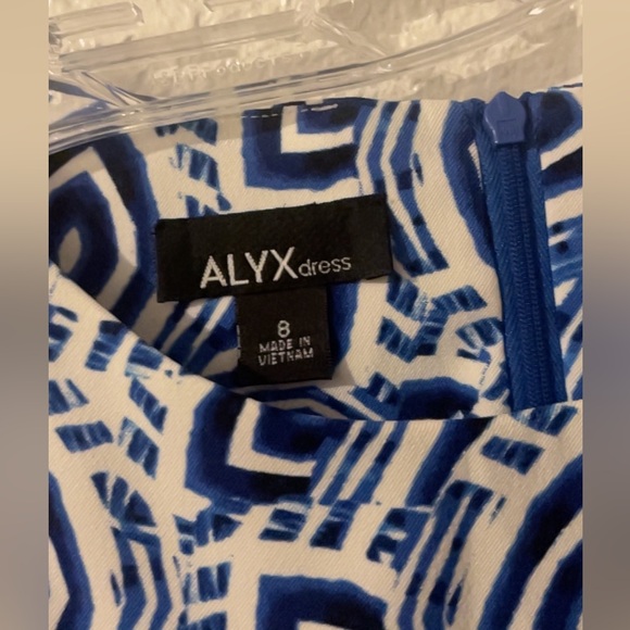 Alyx | Dresses | Alyx Geometric Blue And White Dress | Poshmark